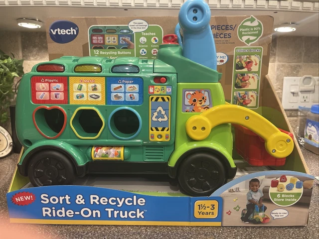 VTECH SORT AND Recycle Ride-On Truck With Six Blocks and Sorting Bins £ ...