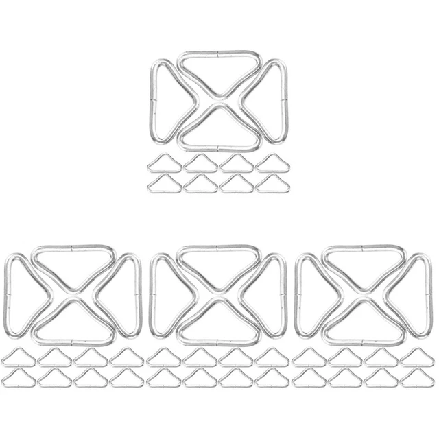 4 PACK BOUCLE Triangle Trampoline Acier Galvanisé Enfant Anneaux De ...