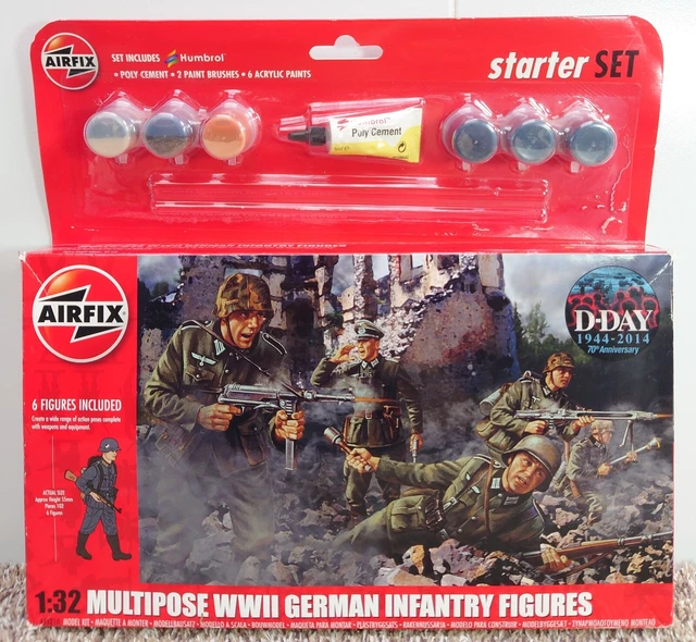 AIRFIX 1:32 MULTIPURPOSE WWII German Infantry Figures - D-Day 70th ...