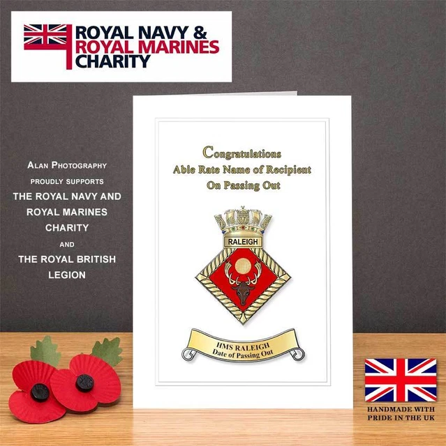 NAVY HMS RALEIGH Good Luck Passing Out Parade Son Daughter Brother ...