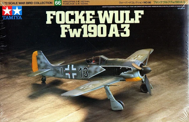 TAMIYA 1/72 WAR BIRD Collection No.66 FOCKE-WULF FW190 A-3 Model 60766 ...