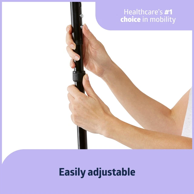 MEDLINE BARIATRIC OFFSET Walking Cane for Seniors & Adults, Adjustable ...