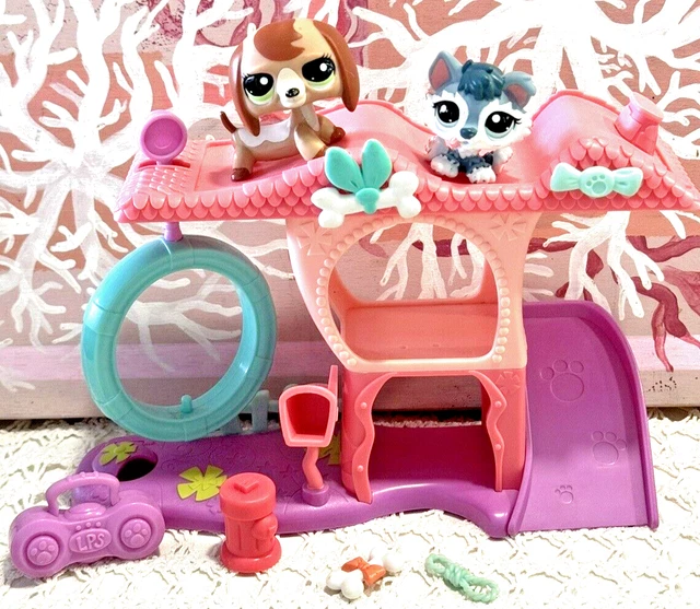 LITTLEST PET SHOP Lps Playful Puppy House Dachshund #2035 Husky Puppy ...