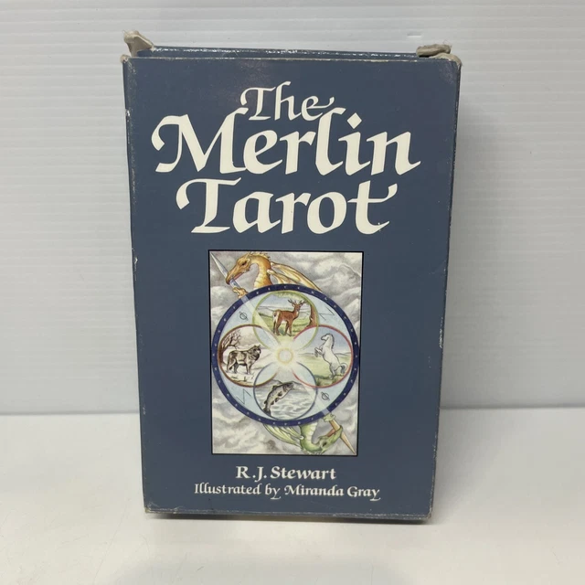 VINTAGE MERLIN RARE Tarot Cards R.J. Stewart 1980's Aquarian Press RARE ...