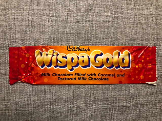 VINTAGE CADBURYS WISPA Gold Chocolate Bar Wrapper 1996 £1.50 - PicClick UK