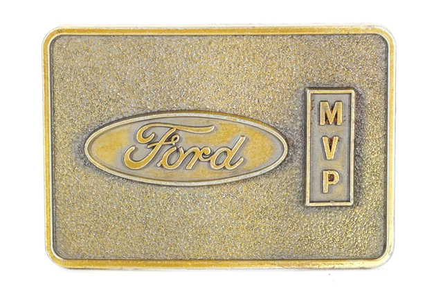 FORD MVP VINTAGE Belt Buckle Ford Oval Script Logo £27.19 - PicClick UK