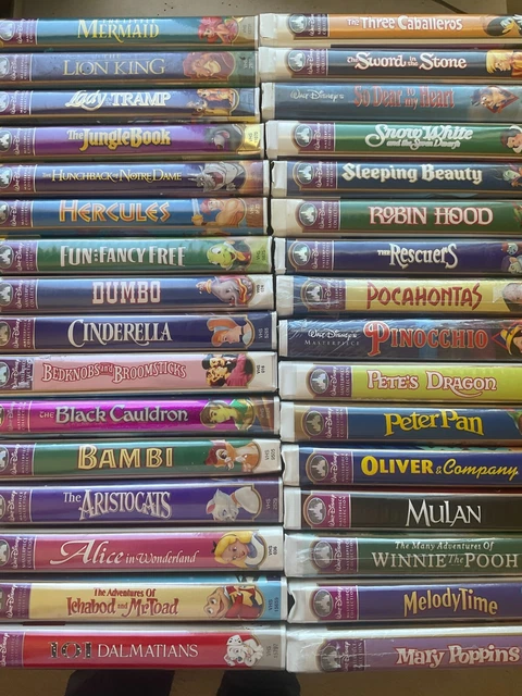 WALT DISNEY VHS Tapes: U-Pick and Choose Black Diamond/Masterpiece/Gold ...