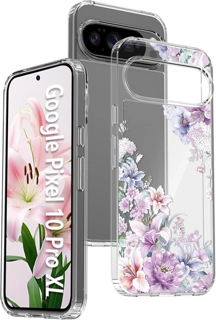 FOR 2025 GOOGLE Pixel 10 Pro XL 6.8" Flower Case Floral Pattern Clear ...