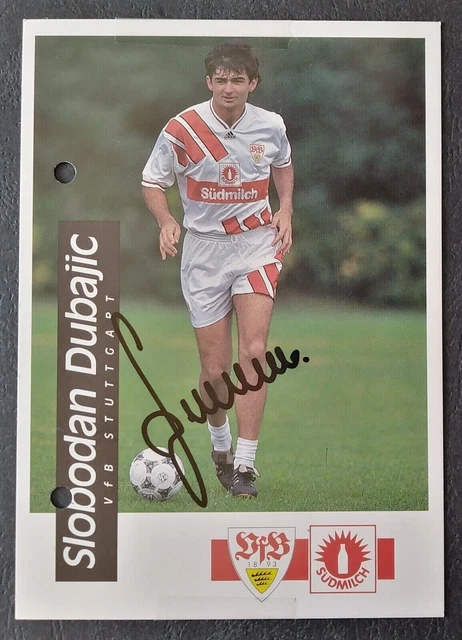 0591 SLOBODAN DUBAJIC VfB Stuttgart 1994/95 Autogrammkarte original ...