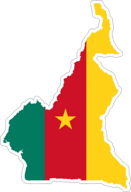 STICKER DECAL EMBLEM flag flag map Cameroon £3.37 - PicClick UK