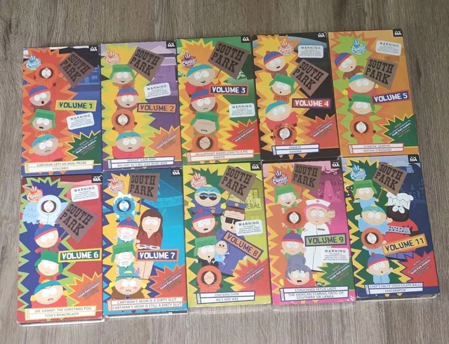 VINTAGE SOUTH PARK Vhs Lot Set Of 10 Volume 1-9 & 11 Rated Ma Vintage £ ...