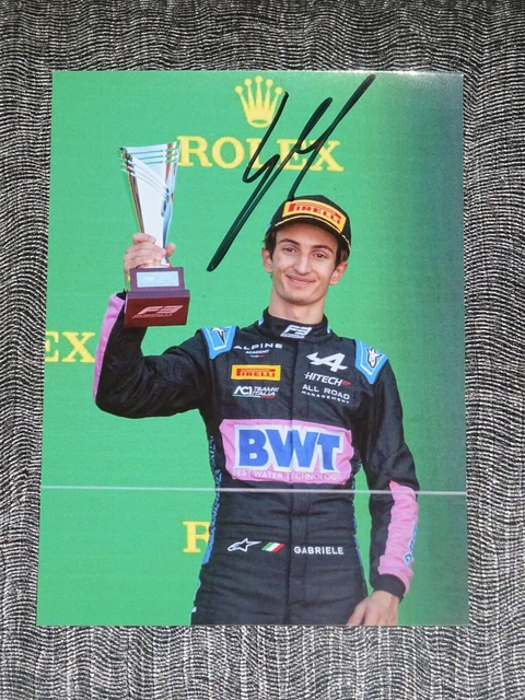 GABRIELE MINI PREMA Racing F2 driver 2025 signed photo autograph ...