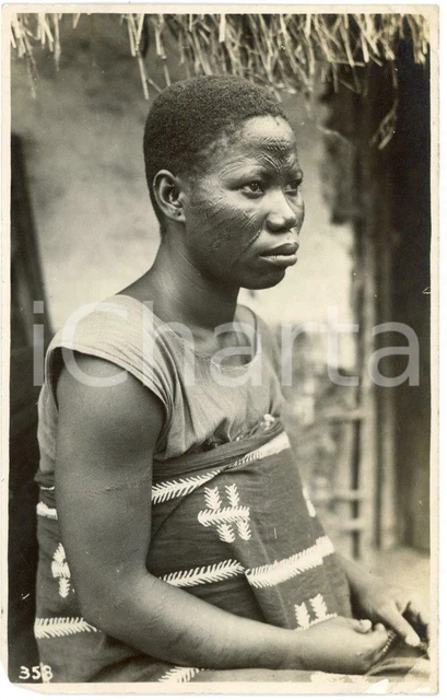 1930 CA CONGO BELGE Portrait femme - Scarification visage *Photo L ...