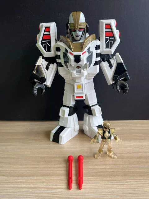 FISHER-PRICE IMAGINEXT POWER Rangers White Ranger and Warrior Mode ...