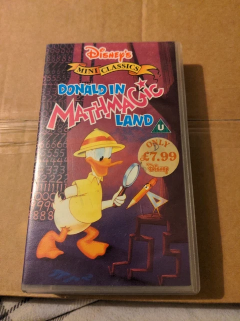 DISNEY MINI CLASSICS DONALD IN MATHMAGIC LAND PAL VHS VIDEO KIDS ...