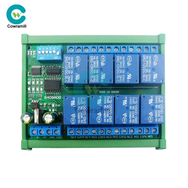 16 CHANNEL DC 12V RS485 Relay Module Modbus RTU Switch Module (with ...