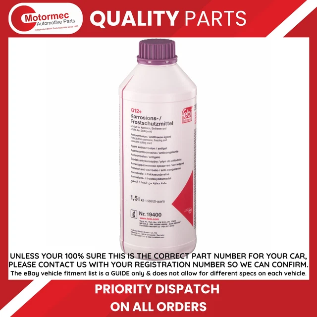 VOLVO ANTIFREEZE (Purple) 1.5 Litres manufactured by FEBI 9437600 £12. ...