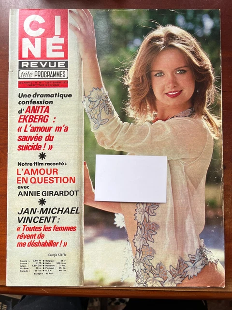 CINÉ TÉLÉ REVUE 7/09/1978; Anita Ekberg/ Annie Girardot/ Jan-Michael Vincent EUR 6,00 - PicClick FR