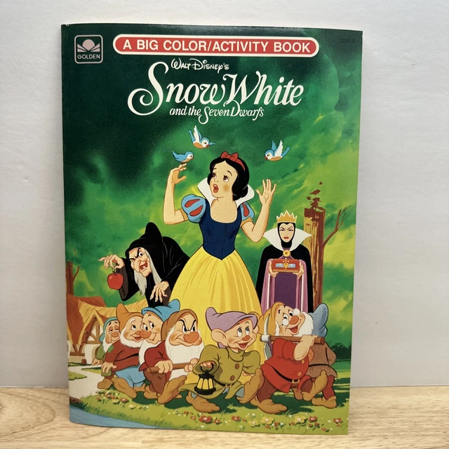 DISNEY'S SNOW WHITE A Big Color/Activity Book 1991 Golden Books Unused ...