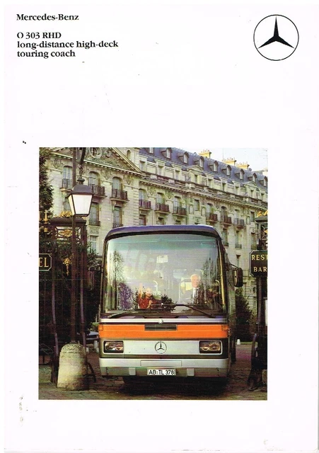 MERCEDES-BENZ 0303 SERIES Rhd Bus / Coach Chassis 1983 Factory Uk Sales ...
