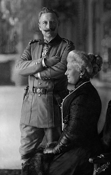 WILHELM II GERMAN Emperor King of Prussia with his wife August- 1910 ...