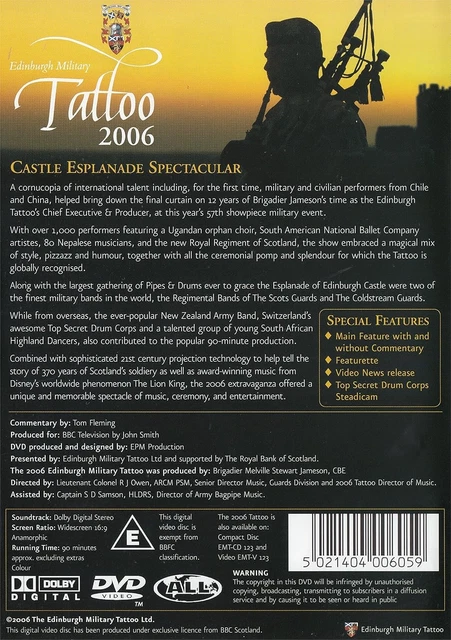 EDINBURGH MILITARY TATTOO (2006) (DVD) £13.95 - PicClick UK