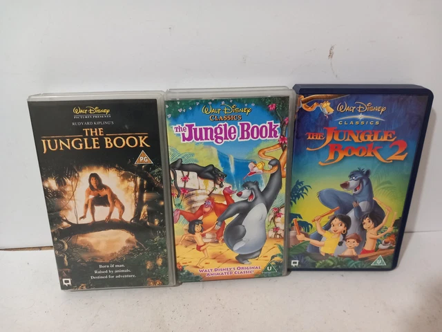 DISNEY VHS VIDEO Tapes The Jungle Book trilogy 1 2 and live action ...