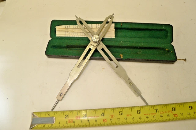 VINTAGE DRAWING/MAP PROPORTIONAL DIVIDERS, West Germany BOXED £49.00 ...