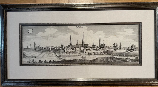 KUPFERSTICH STADT ESSEN, schön gerahmt - Matthaeus Merian 1647 EUR 390,00 - PicClick DE