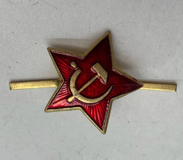 GENUINE SOVIET ARMY Red Star Soldier's Cap Hat Badge - USSR CCCP ...