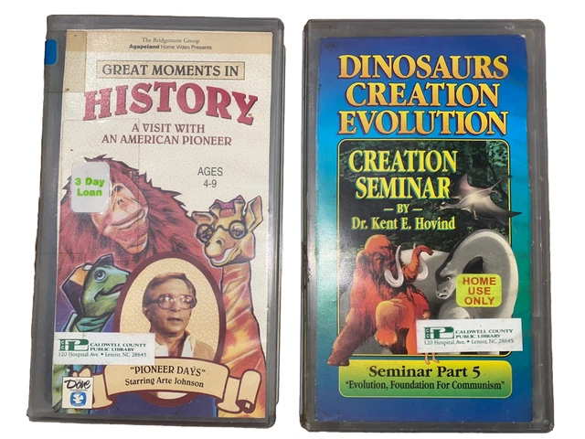VINTAGE CHILDREN VHS Tape Library Rental Rare Dinosaurs History ...