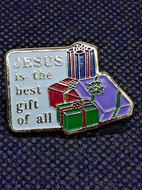 VINTAGE ~ JESUS is the Best Gift of All ~ Christmas Religious Lapel Pin ...