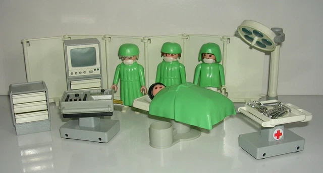 PLAYMOBIL UNKOMPLETT 3459 OP-Team 1985 Krankenhaus op Saal Operation ...