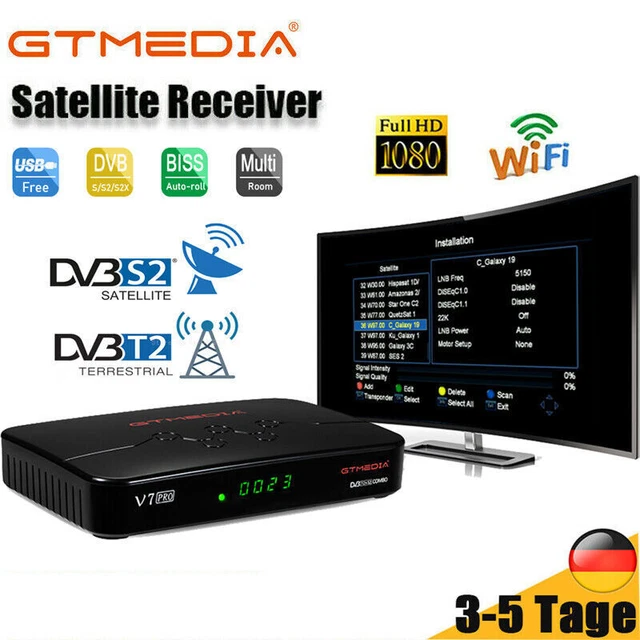 DVB-S2/S2X/T2 COMBO TWIN Tuner Sat Receiver FULL HD PVR Mediaplayer mit ...