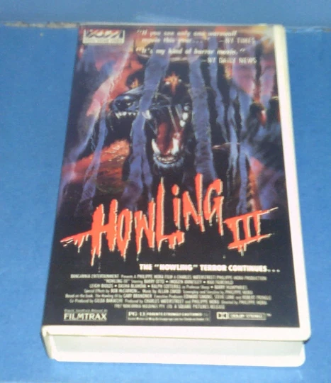HOWLING III VHS Tape Clamshell OOP Vista Vintage Horror Movie $13.27 ...