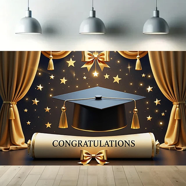DIPLOM “CONGRATULATIONS” HINTERGRUND Bachelor Kappe Banner ...