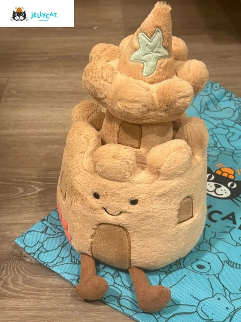JELLYCAT AMUSEABLE SAND Castle Pillow Plush Doll Toy With Dust Bag ...