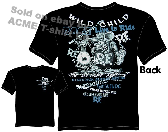 WILD CHILD COLLAGE Rat Fink T Shirt Big Daddy Clothing Ed Roth Sz M L ...