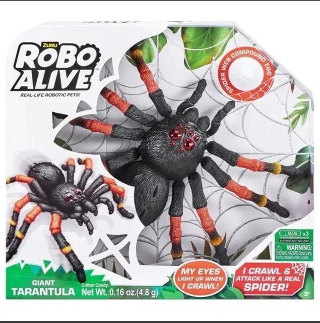 ZURU ROBO ALIVE Giant Crawling Tarantula: Robotic Light-Up Spider Toy ...