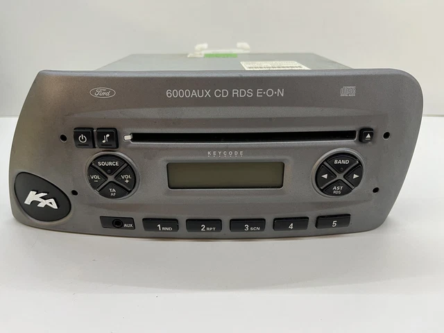 *GENUINE* FORD KA Cd Radio Polar Grey 6000 Aux Rds Eon 7S5T-18C815-Da ...