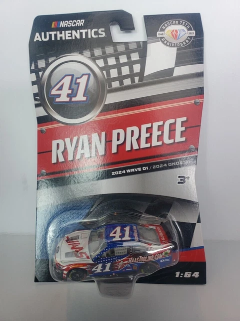RYAN PREECE #41 NASCAR Authentics 2024 Wave 1 Haas Automation Patriotic ...