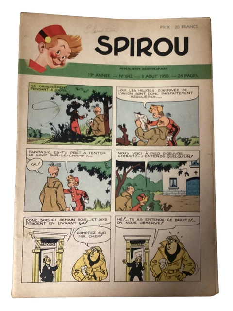 ANCIENNE REVUE SPIROU Vintage Bande Dessinée Livre Pas Lucky Luke Astérix 1950 EUR 4,00 ...