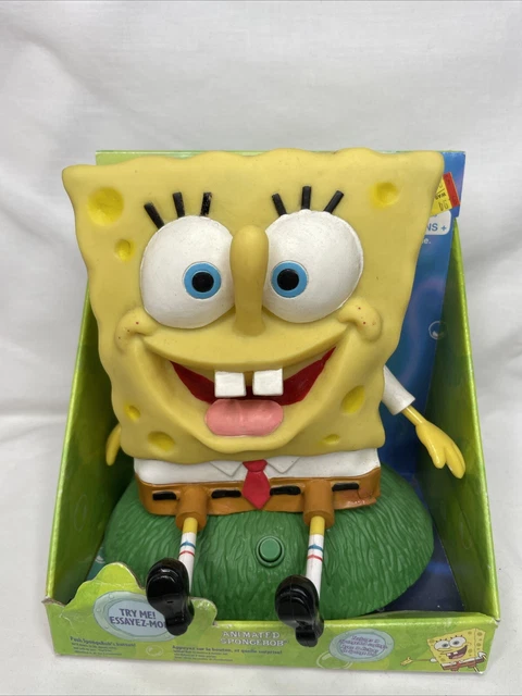 VINTAGE SPONGEBOB SQUAREPANTS Animated Figure 2004 Gemmy Nickelodeon ...