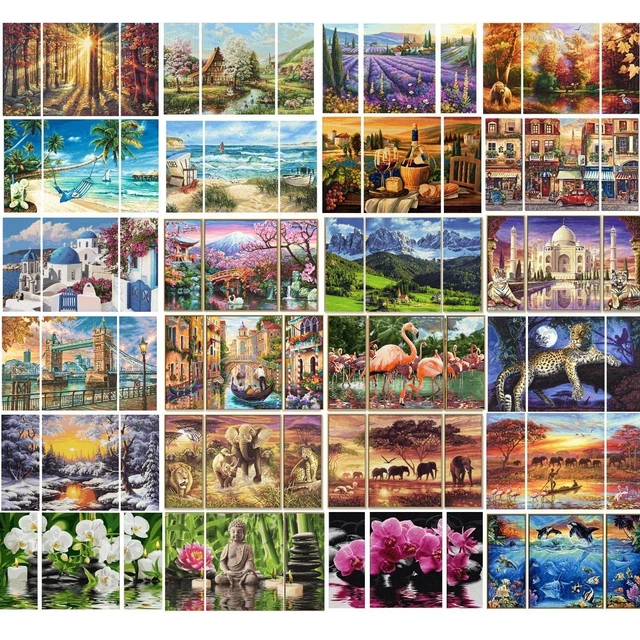 MALEN NACH ZAHLEN~SCHIPPER~TRIPTYCHON 50x80, Lifestyle, Afrika...Malvorlagen Set EUR 36,99 ...