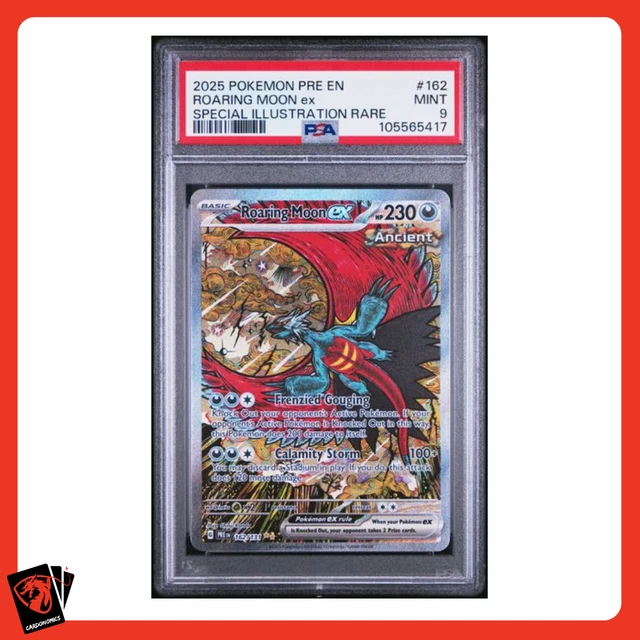 ROARING MOON EX 162/131 Pokémon 2025 Prismatic Evolutions SIR PSA 9 ...