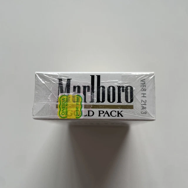 MARLBORO GOLD PACK Cigarette Packet Empty Smoke Case Box Tobacco Ad ...