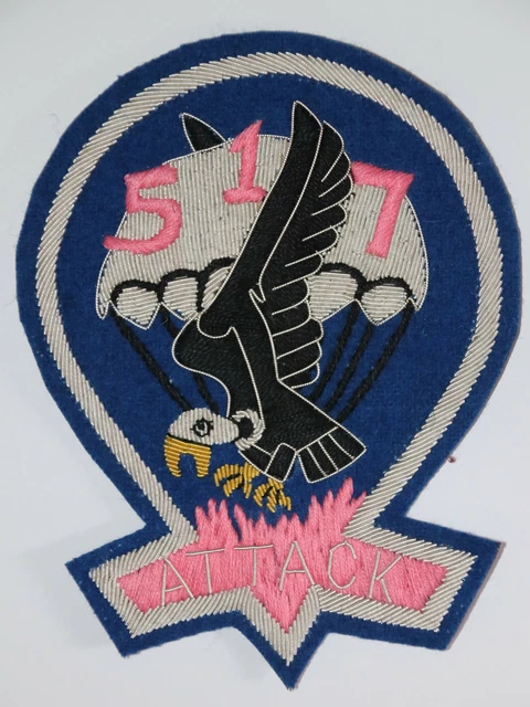 US ARMY WW2 517Th Parachute Infantry Regiment Bullion Wire Jacket Patch ...