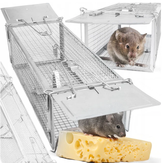 RAT CATCHER CAGE Rodent Trap Humane No Kill Metal Live Bait Pest Animal ...