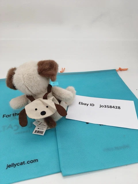 JELLYCAT BACKPACK PUPPY 17cm Soft Plush Toy New With tags dust bag £18. ...