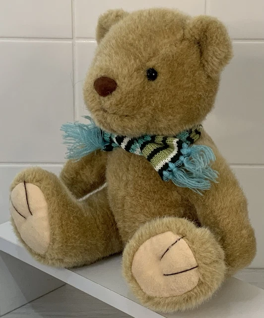 VINTAGE SUPERDRUG TRADITIONAL Golden Brown Teddy Bear With Scarf, Plush ...